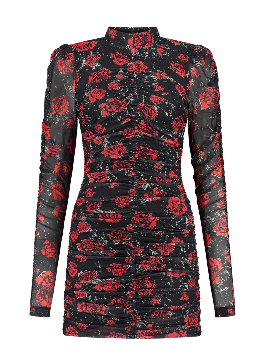 Nikkie By Nikkie Plessen Rose Mesh Dress Black/kiss - €125.00