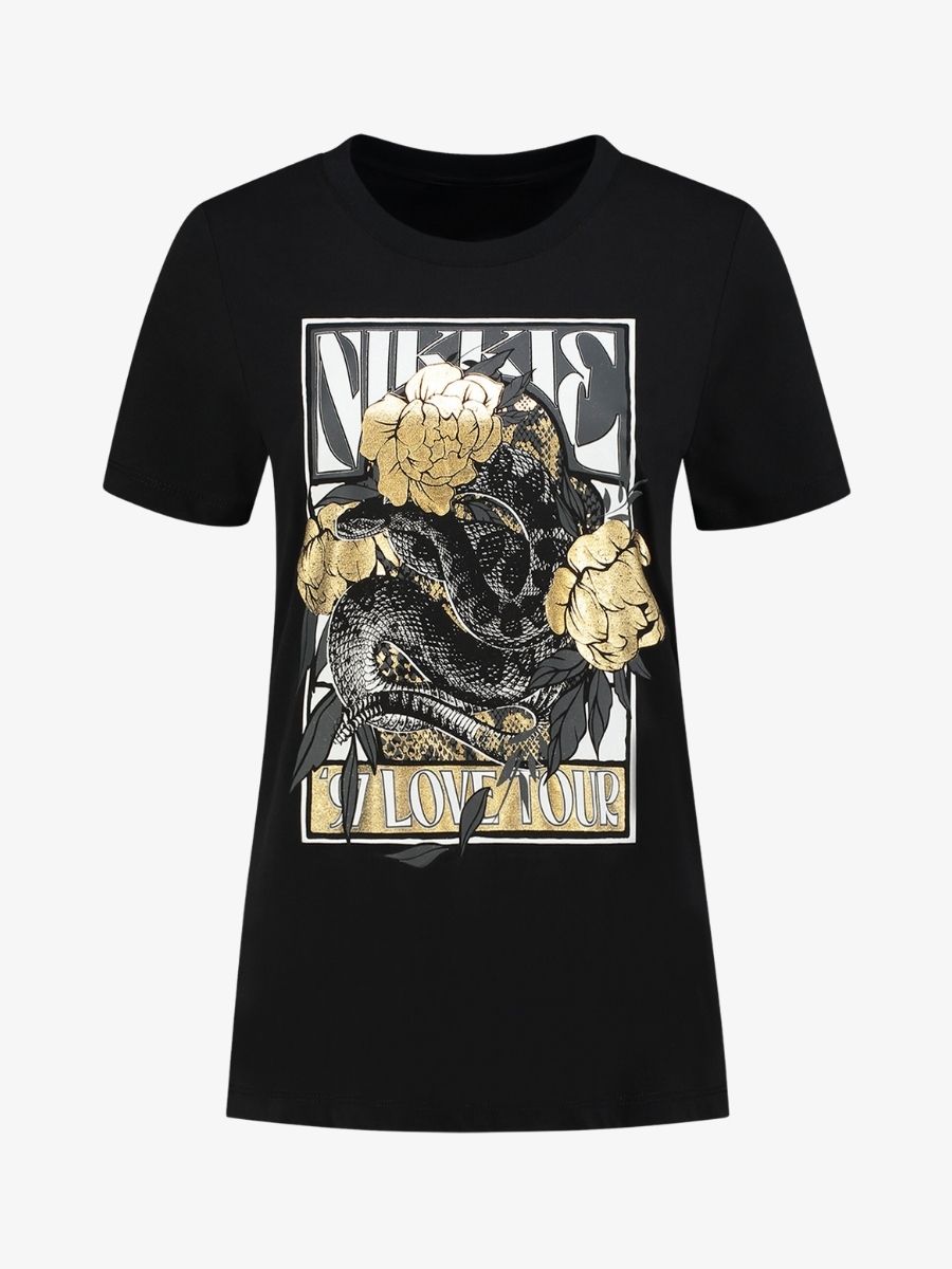Nikkie By Nikkie Plessen Golden Rose T-Shirt Black - €31.00